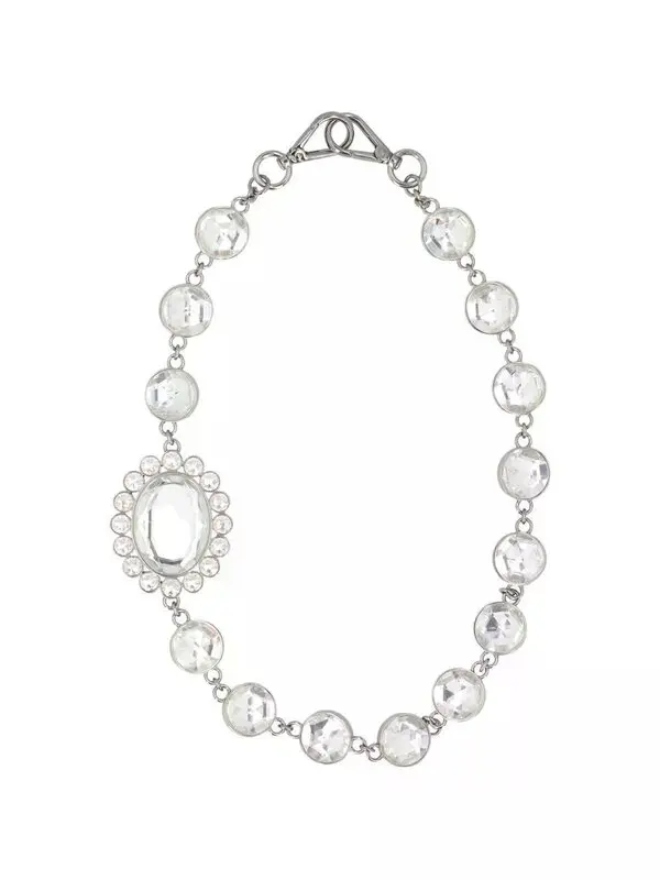 Miu Miu Crystal-embellished Necklace - Silver