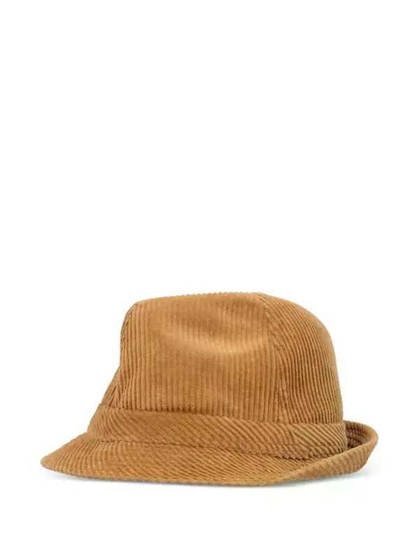 Vintage Corduroy Trilby Hat - Neutrals