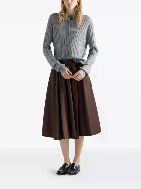 Prada Lightweight Gathered Re-nylon Skirt