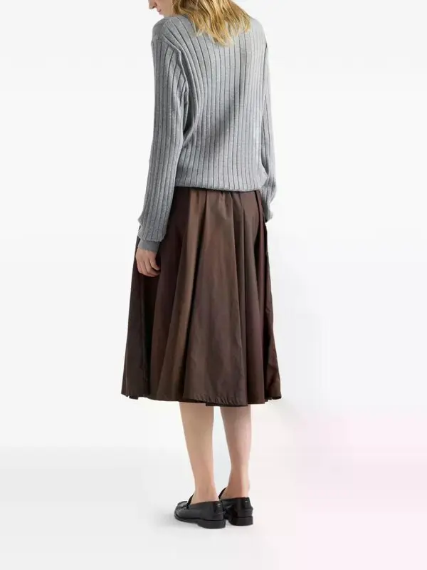 Prada Lightweight Gathered Re-nylon Skirt