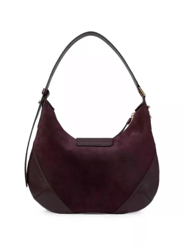 JIMMY CHOO Bar Suede Hobo Shoulder Bag - Brown