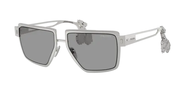 Prada Silver Tone Sunglasses - Grey
