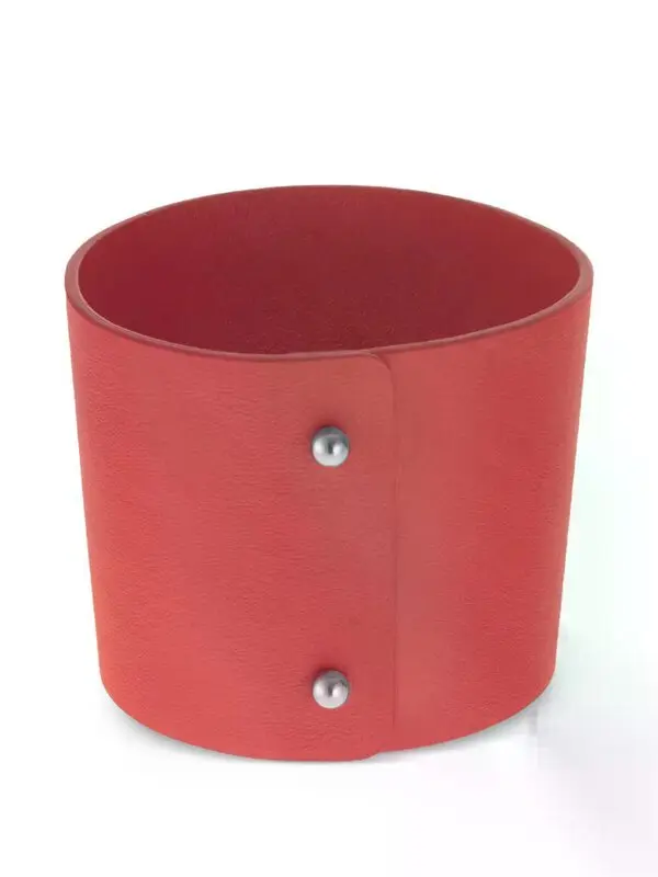 Christofle Objets Miroir Logo-embossed Leather Cup Sleeve