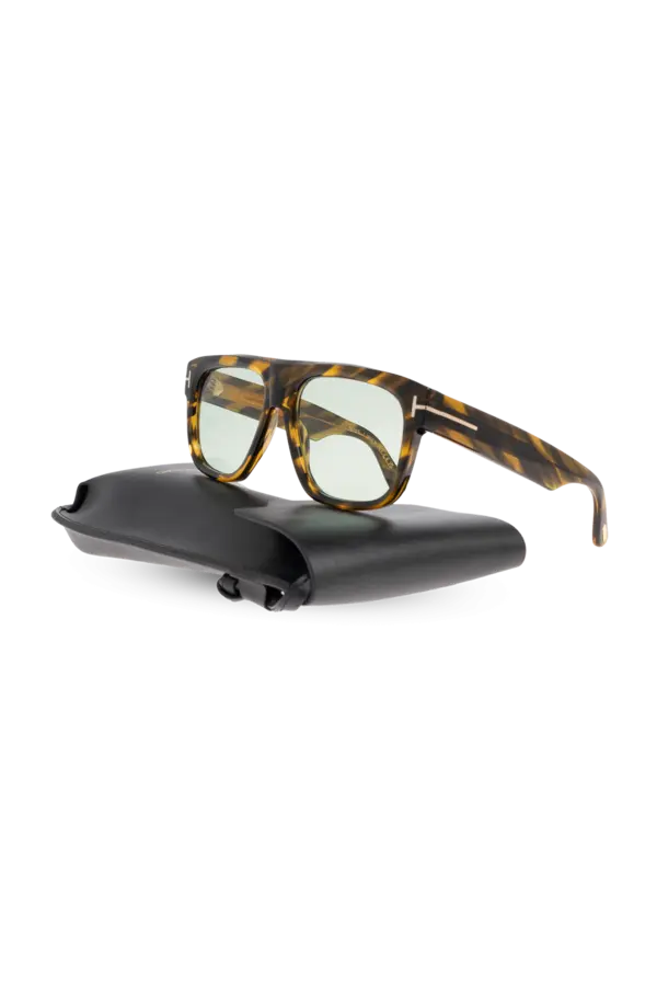 TOM FORD Rectangular Sunglasses With Tortoiseshell Pattern