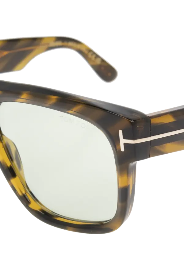 TOM FORD Rectangular Sunglasses With Tortoiseshell Pattern