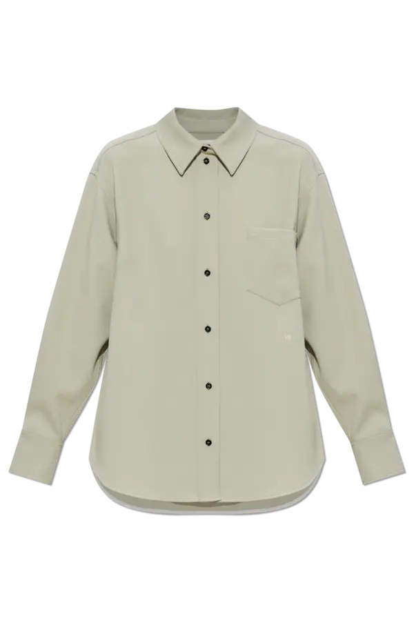 Victoria Beckham Relaxed Fit Pocket Shirt - Green