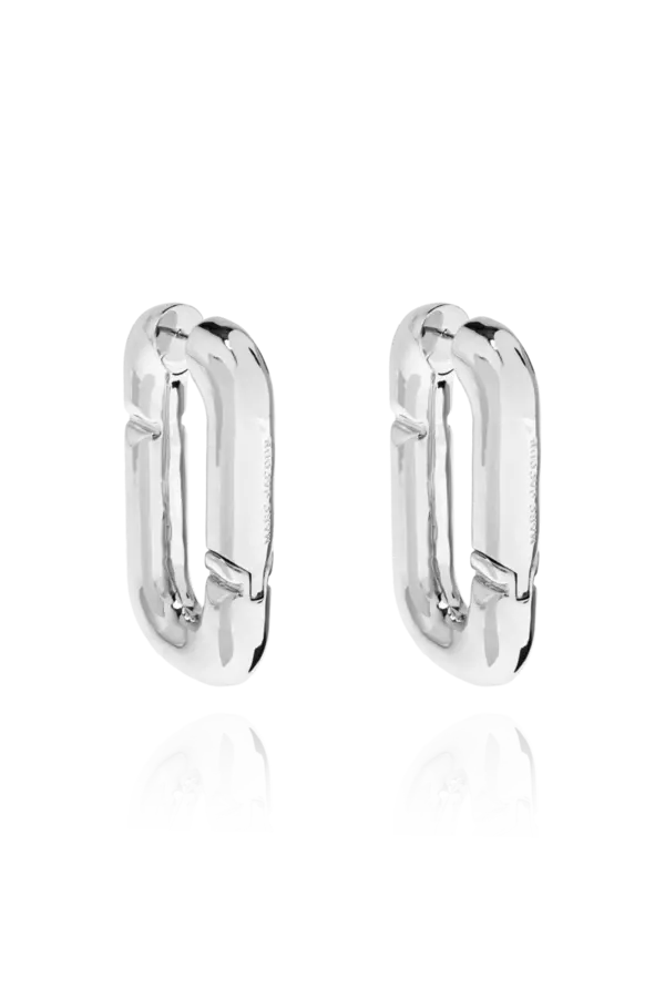 Marc Jacobs Logo Link Earrings - Silver