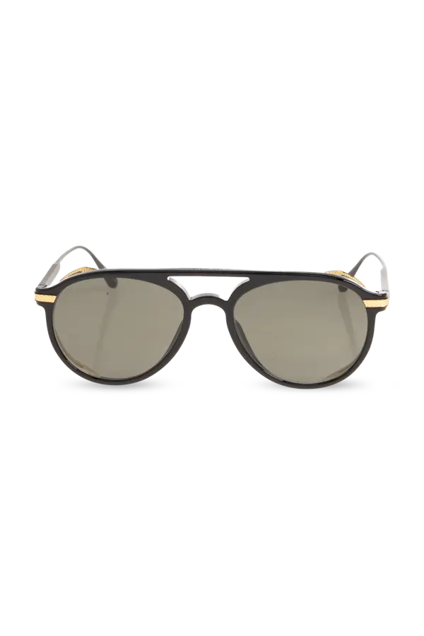 Linda Farrow Sutton Aviator Sunglasses - Gold