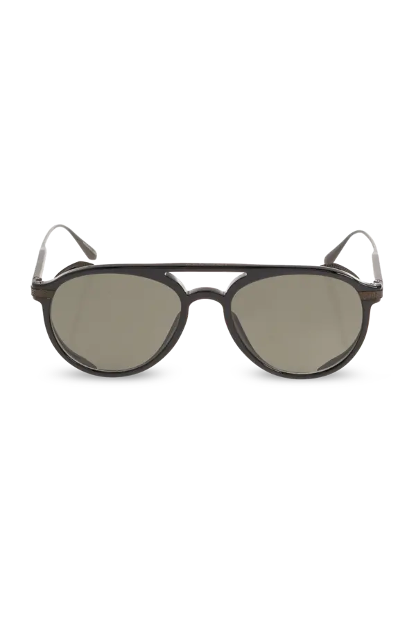 Linda Farrow Sutton Aviator Sunglasses - Black