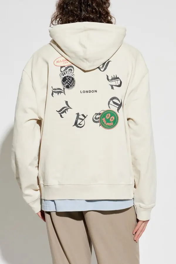 ALLSAINTS Patcher Full Zip Hooded Sweatshirt With Graphic Patches