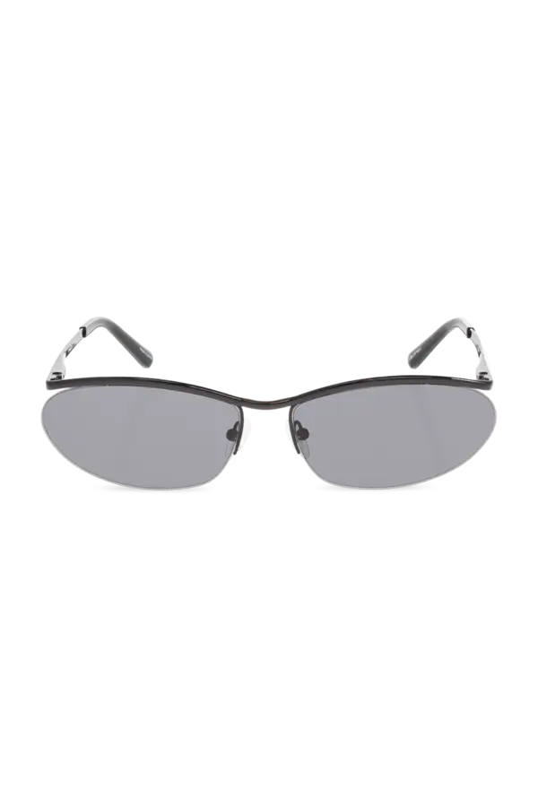 Attico Linda Farrow X Oval Sunglasses - Black