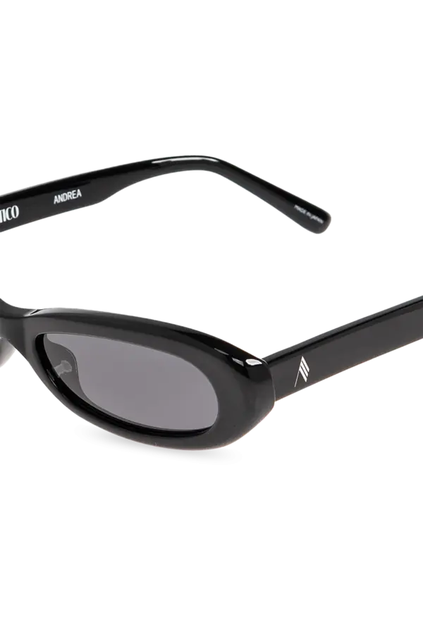 Attico Linda Farrow X Oval Sunglasses - Black