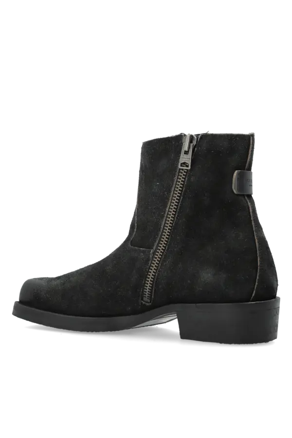 ALLSAINTS Orla Suede Square Toe Ankle Boots