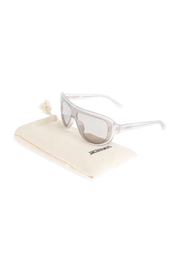 Jacquemus Geometric Visor Style Sunglasses - Light Blue
