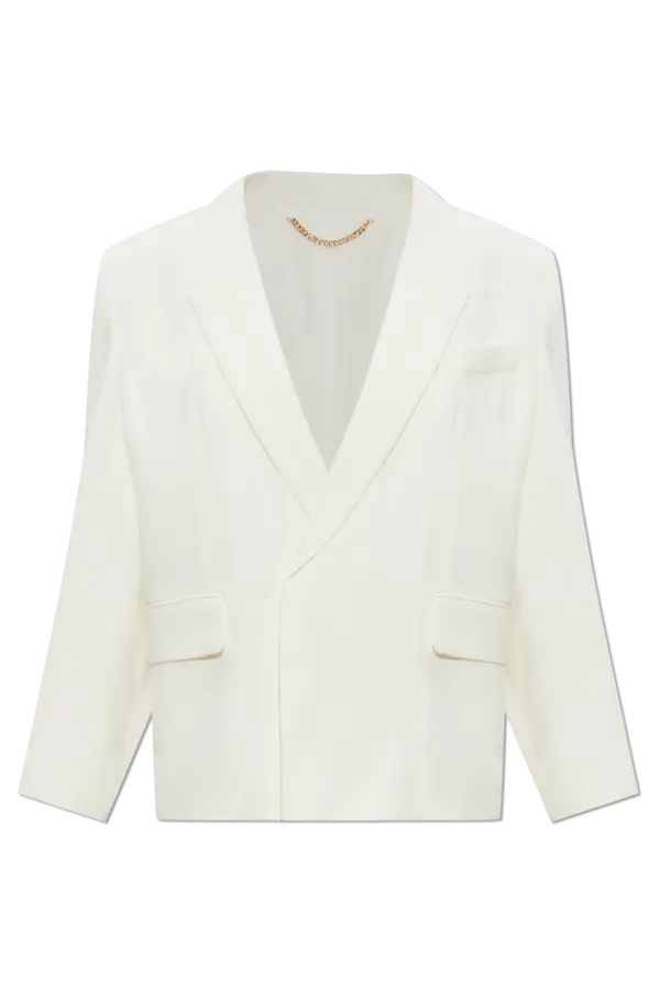 Victoria Beckham Double-breasted Blazer With Double Back Vent - Cream