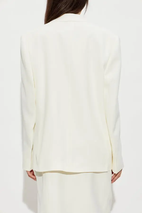 Victoria Beckham Double-breasted Blazer With Double Back Vent - Cream