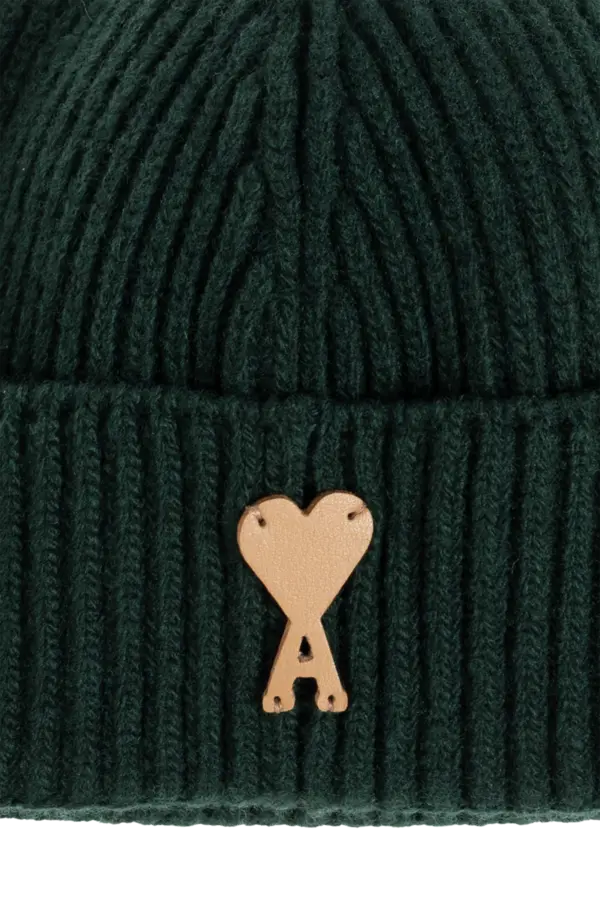 AMI Paris Wool Beanie - Green