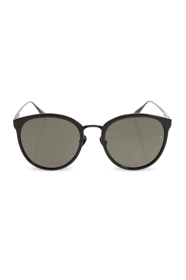 Linda Farrow Calthorpe Round Frame Sunglasses - Black