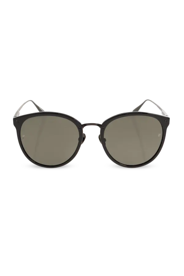 Linda Farrow Calthorpe Round Frame Sunglasses - Black
