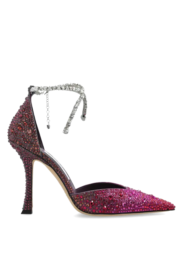 JIMMY CHOO Stevie 100 Embellished Stiletto Pumps - Purple