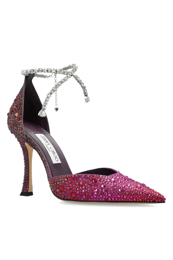 JIMMY CHOO Stevie 100 Embellished Stiletto Pumps - Purple
