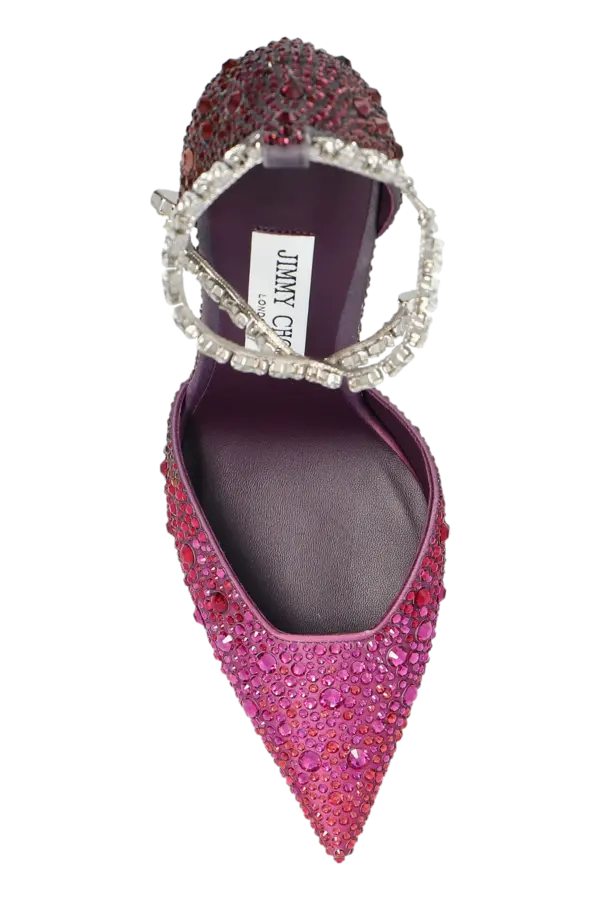 JIMMY CHOO Stevie 100 Embellished Stiletto Pumps - Purple