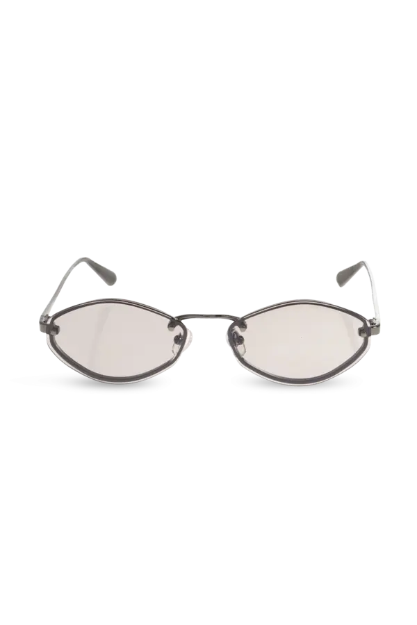 Jacquemus Oval-shaped Sunglasses With Minimalist Steel Frames - Silver