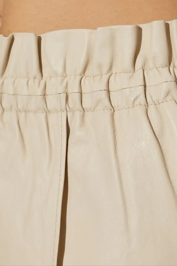ALLSAINTS Fran Lambskin Leather Shorts