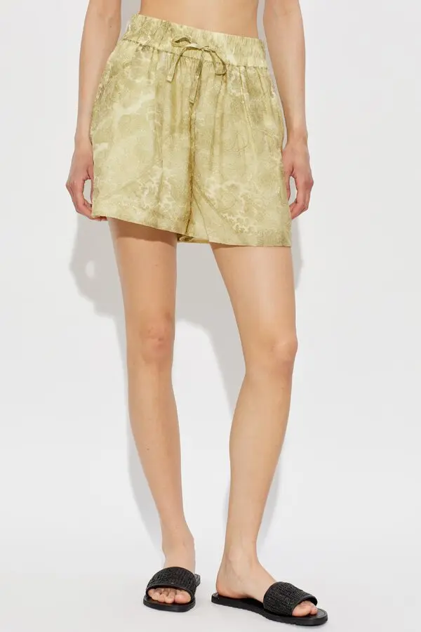 ALLSAINTS Isla Shorts With Psychedelic Print - Green
