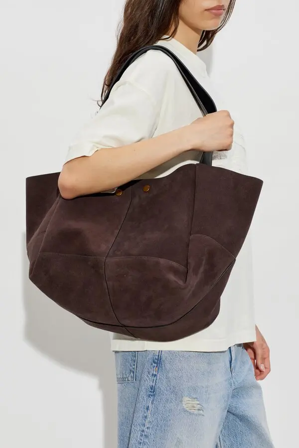 ALLSAINTS Rosalie Nubuck Leather Shopper Bag