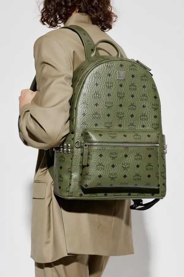 Mcm Stark Monogrammed Backpack