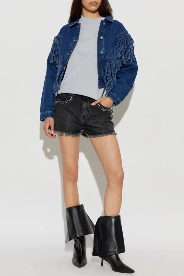 ALLSAINTS Lola Amelie T-shirt With Openwork Sleeves
