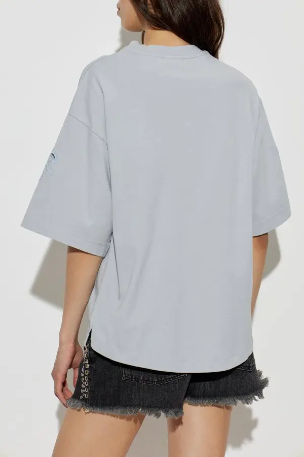ALLSAINTS Lola Amelie T-shirt With Openwork Sleeves