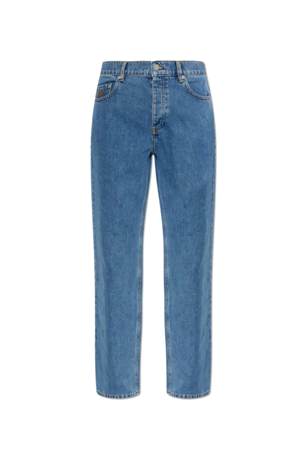 BY MALENE BIRGER Chicago" Straight Leg Jeans In Medium Wash Denim - Blue