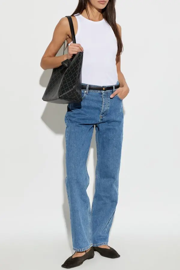 BY MALENE BIRGER Chicago" Straight Leg Jeans In Medium Wash Denim - Blue