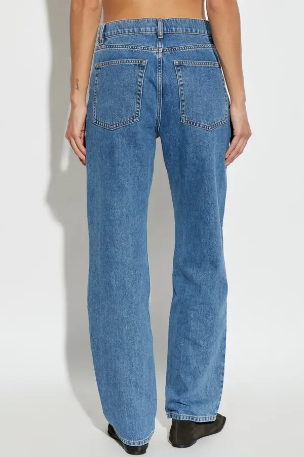 BY MALENE BIRGER Chicago" Straight Leg Jeans In Medium Wash Denim - Blue