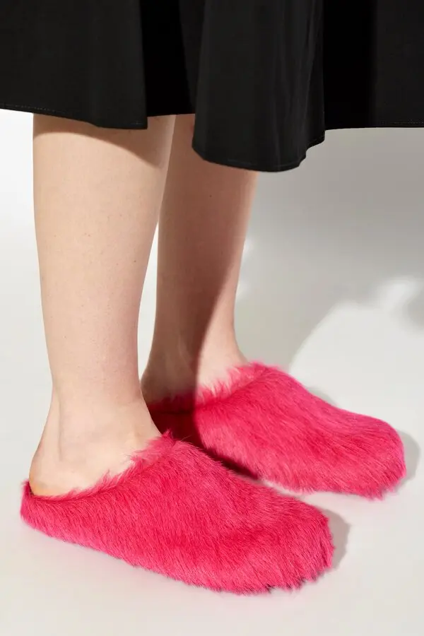 Marni Fur Trimmed Slides