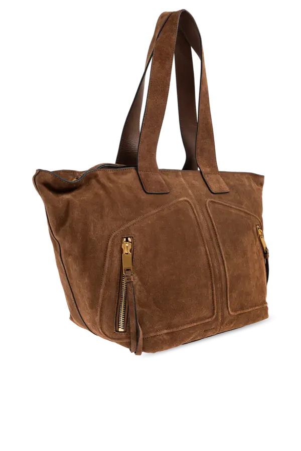 ALLSAINTS Jean Rey Suede Tote Bag - Brown