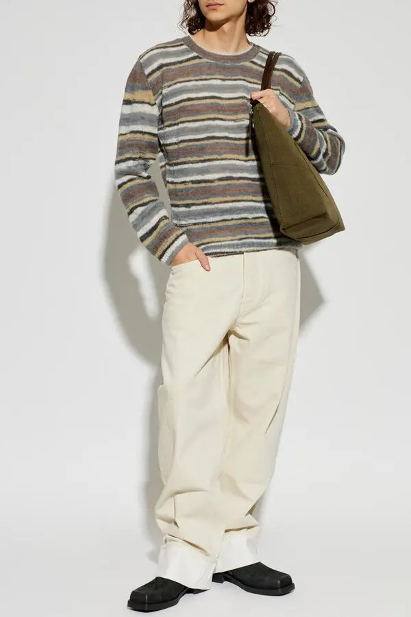 A.p.c. Striped Pattern Crew Neck Sweater