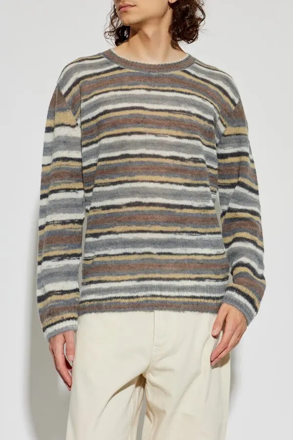 A.p.c. Striped Pattern Crew Neck Sweater