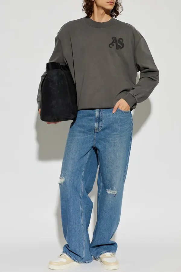 ALLSAINTS Insignia Embroidered Crewneck Sweatshirt - Black