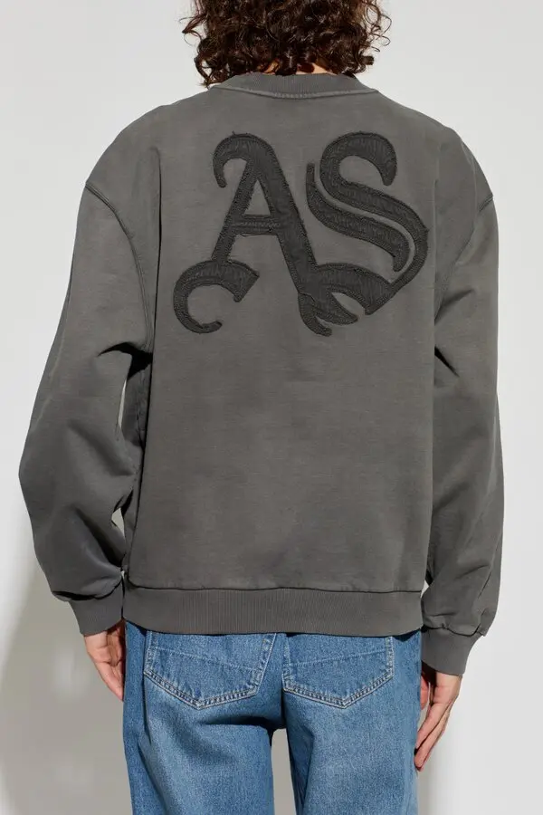ALLSAINTS Insignia Embroidered Crewneck Sweatshirt - Black