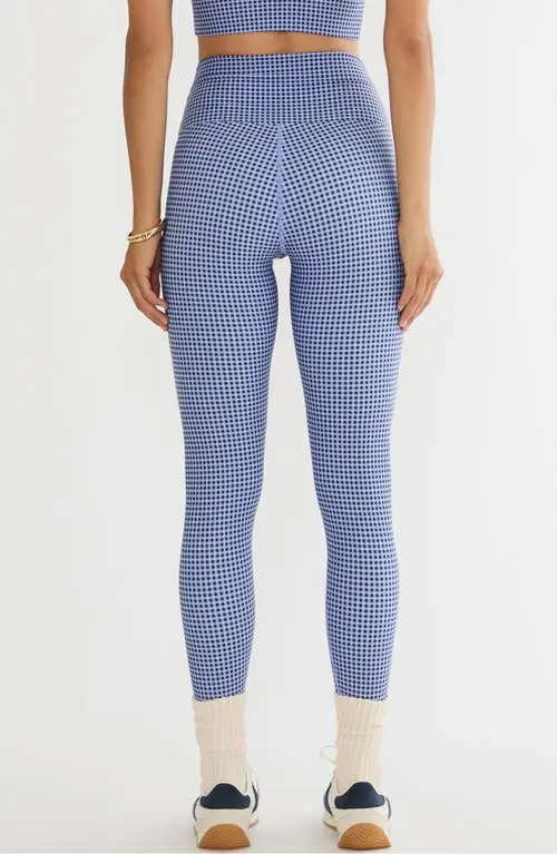 Beach Riot Piper High Waist Gingham Leggings - Blue Gingham