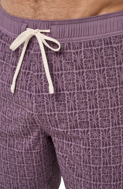 Travis Mathew Cabana Board Shorts With Drawstring Waist And Printed Pattern