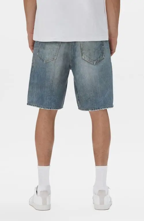 PURPLE BRAND Cyanine Crystal Embellished Denim Shorts