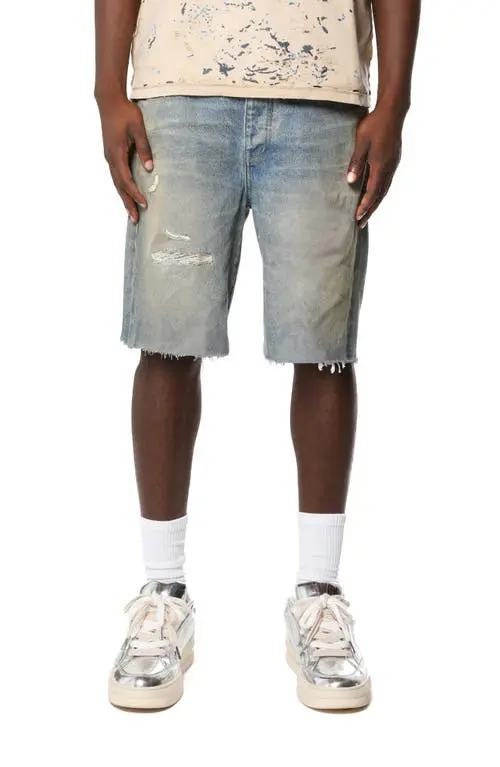 PURPLE BRAND High Summer Ripped Cutoff Denim Shorts