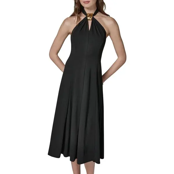 Donna Karan New York Halterneck Keyhole Dress