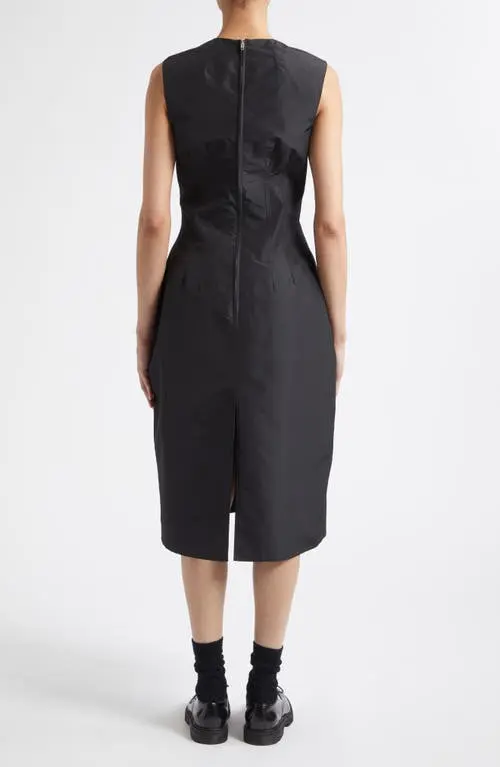 JIL SANDER Technical Faille Midi Dress