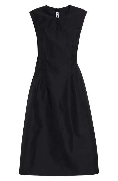 JIL SANDER Technical Faille Midi Dress