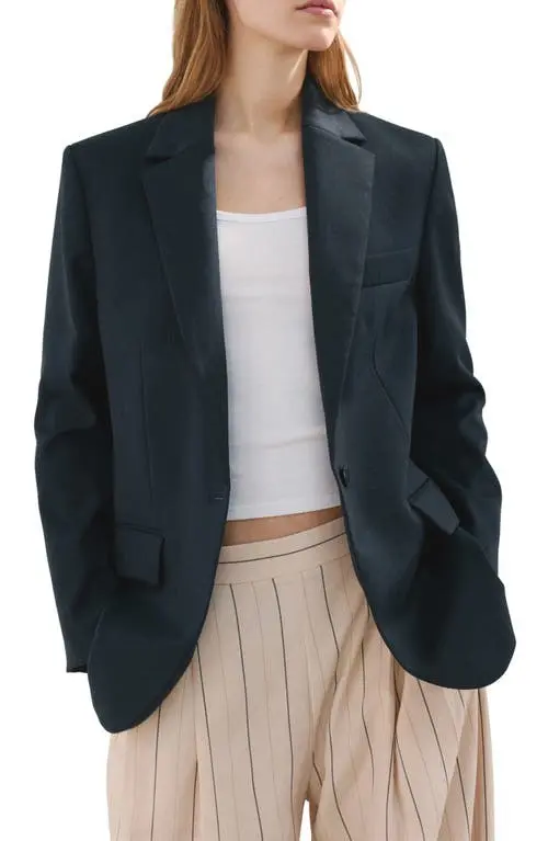 Mango Notched Lapel Blazer